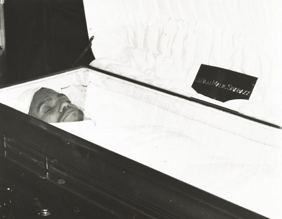 Malcolm X In His Casket